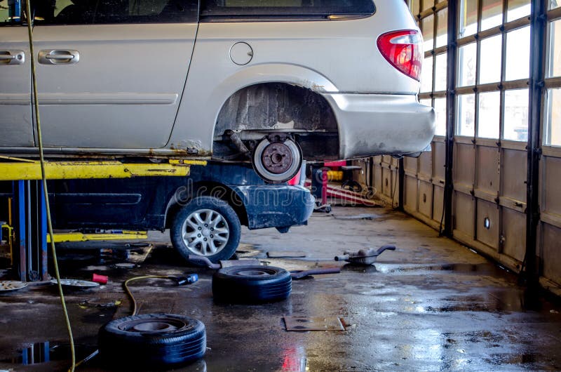 Repairing Autos in a Mechanic Shop Stock Photo - Image of tools ...