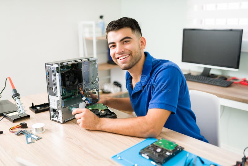 Repairing a Broken CPU at the Repair Workshop Stock Photo - Image of ...