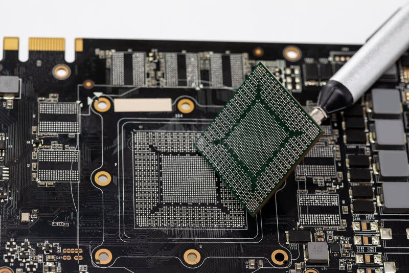 Laptop chip replacement stock photo. Image of data, closeup - 182181730