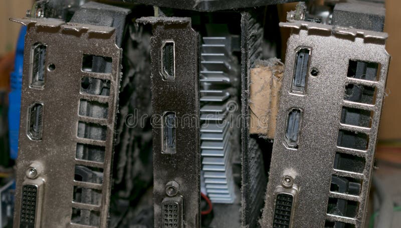 Repairing Cleaning Repairing Old Dusty Computer. Dusty Old Server ...