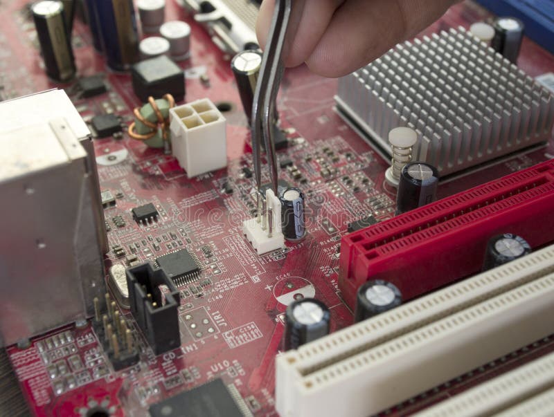 Computer CPU Socket Repair stock photo. Image of pins - 27794080