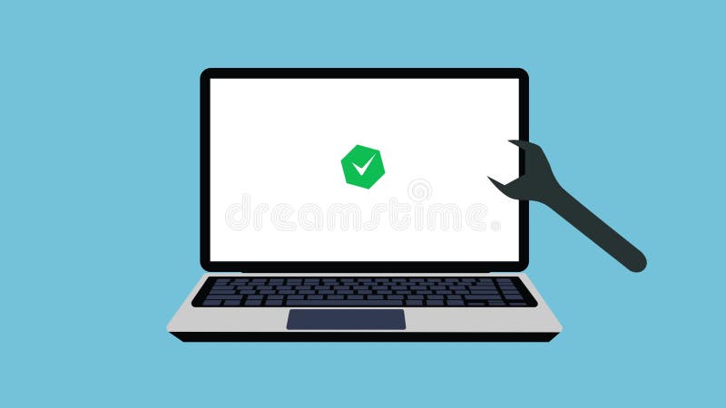 Repairing Computer Hardware or Software Concept 4K Animation. Fixing ...