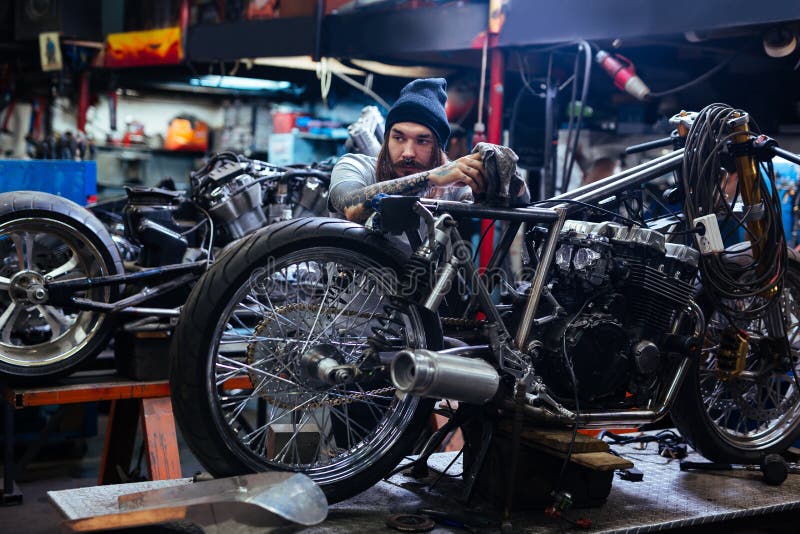 Custom Bike stock photo. Image of attractive, chrome - 25951204