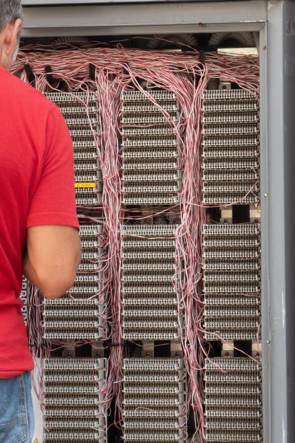 Repairing Electrical Cables Stock Photo - Image of builder, equipment ...