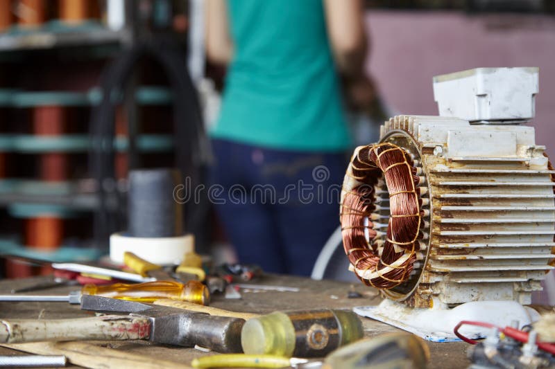 Repairing the engine stock photo. Image of copper, machinery - 93196626