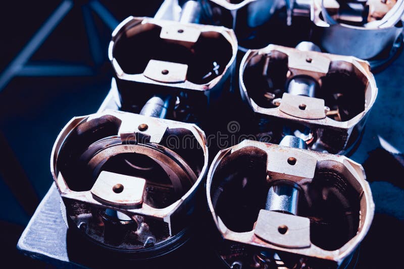 Repairing Engine at Service Station. Car Repair. Background Stock Photo ...