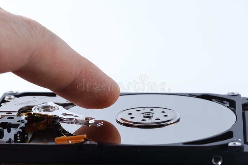 Repairing Hard Drive Hdd, Touching it Hands Stock Photo - Image of hard ...