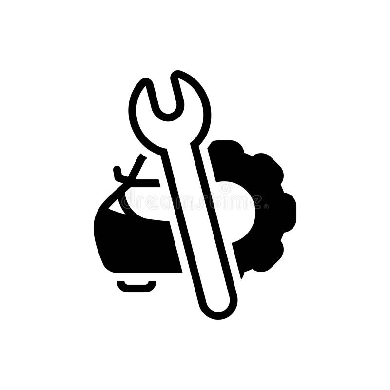 Black Solid Icon for Repairing, Fixing and Tool Stock Vector ...