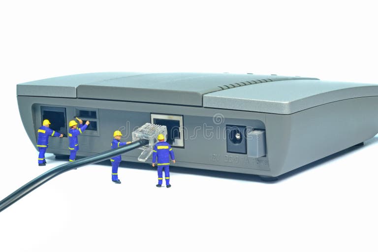 Repairing LAN Internet Connection Stock Photo - Image of digital ...