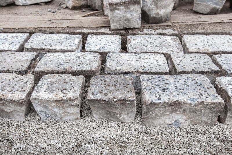 Repairing of Paved Road stock image. Image of paving - 45455751