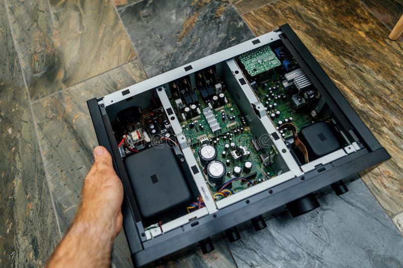 Repairing a Powerful Class D Amplifier: Overhead View of Internal ...