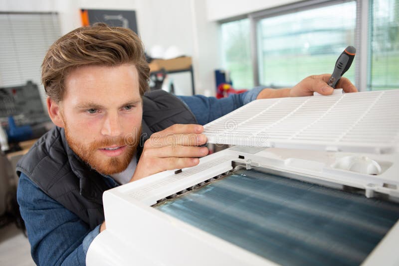 Repairing printer at work stock image. Image of electronics - 275397633