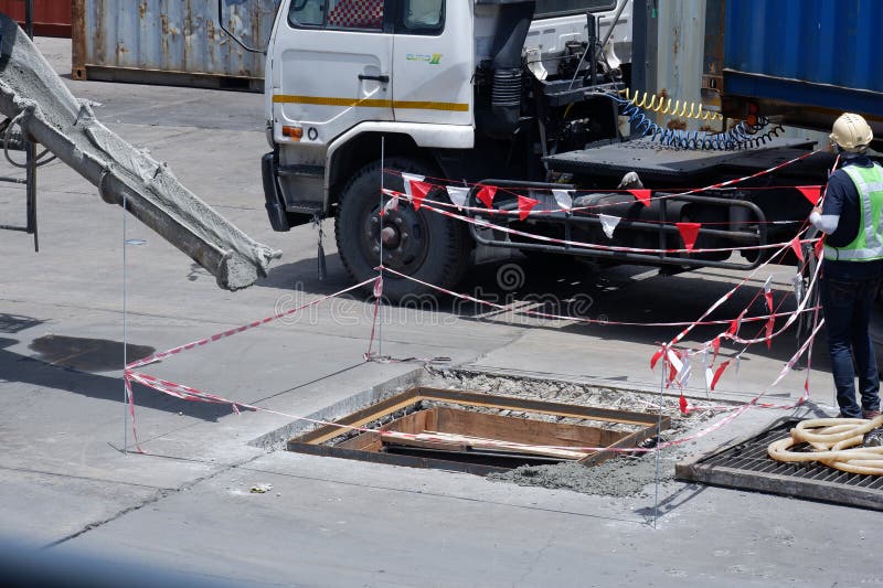 Repairing the Road Construction Corner Stock Image - Image of road ...