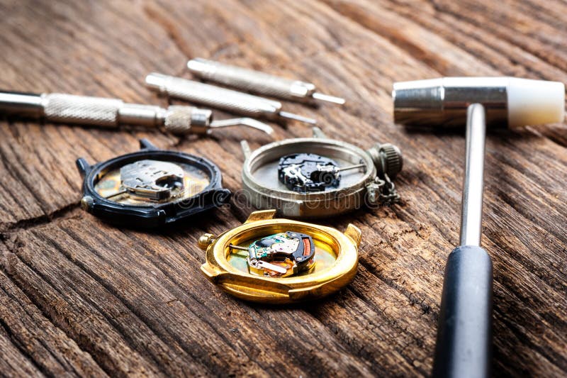 Repairing the watch stock photo. Image of watchmaker - 160942112