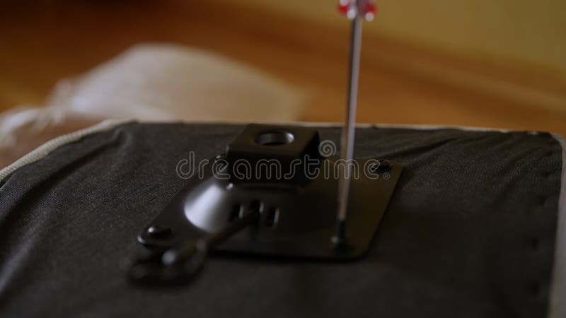 Repairman Constructing Computer Chair Using Screwdriver, Crafting ...