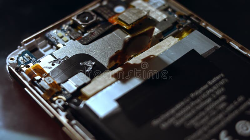 Service Man Disassembling Broken Smartphone for Fixing in Repair ...