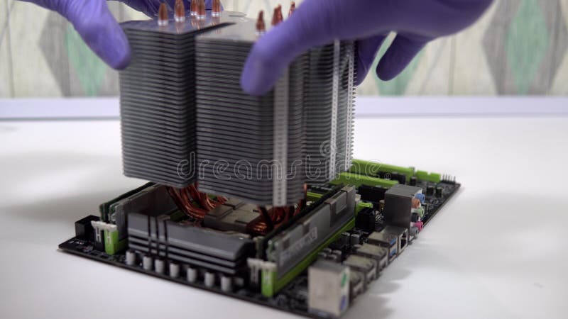 The Repairman Installs the Main Processor Heatsink. Home PC Maintenance ...