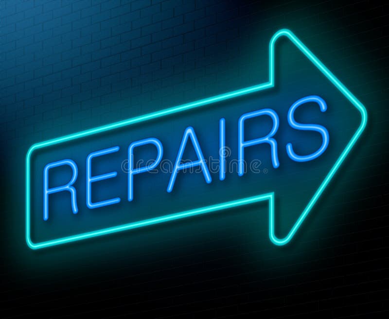 Repairs concept. stock illustration. Illustration of store - 37263679