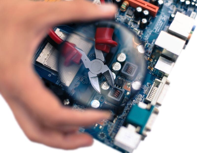 Repairs and Maintenance and Monitoring of Computer Stock Image - Image ...