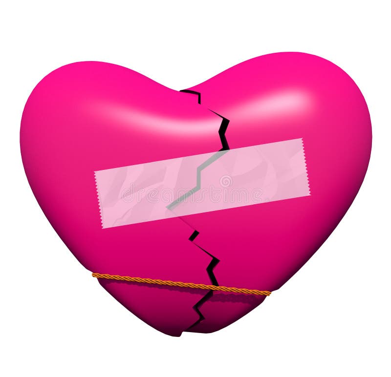 Reparación De Un Corazón Quebrado Stock de ilustración - Ilustración de ...