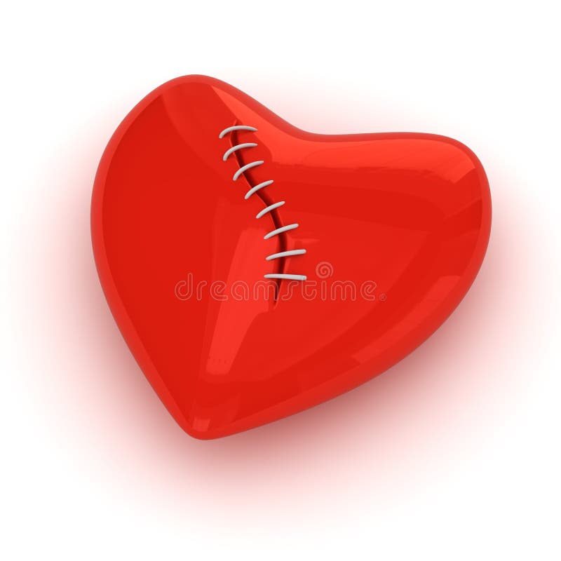 Reparación De Un Corazón Quebrado Stock de ilustración - Ilustración de ...