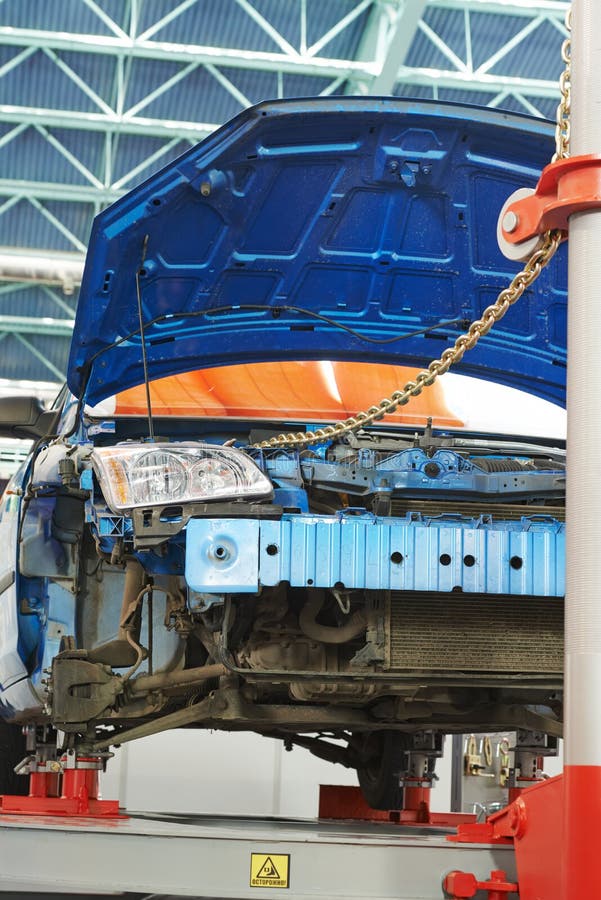 Reparation of Car Body on Building Berth Stock Image - Image of ...