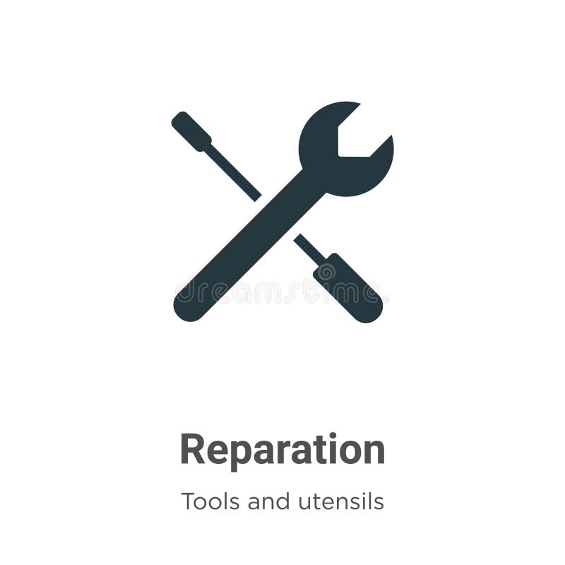 Reparation Vector Icon on White Background. Flat Vector Reparation Icon ...