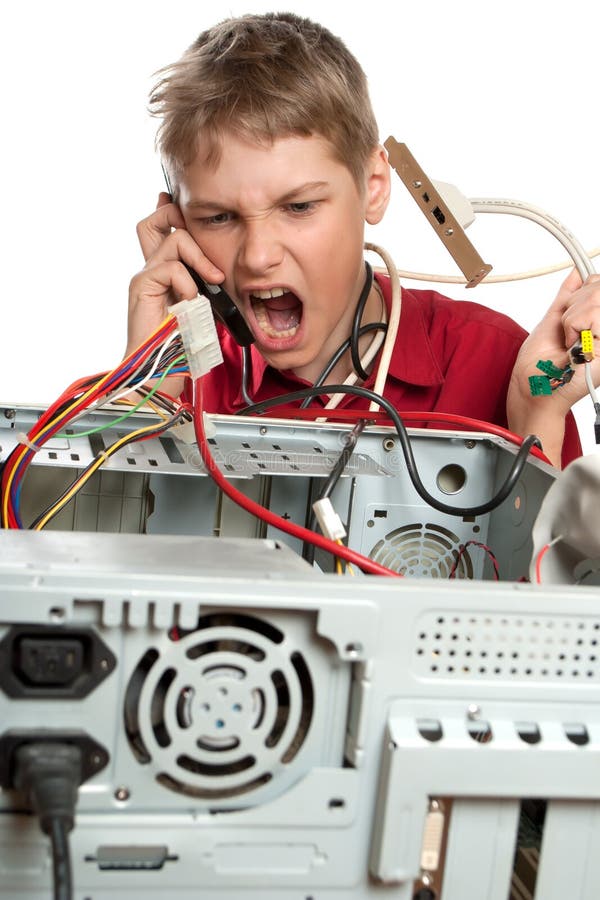 Reparieren Sie Ihren Computer. Stockfoto - Bild von hilfsmittel ...
