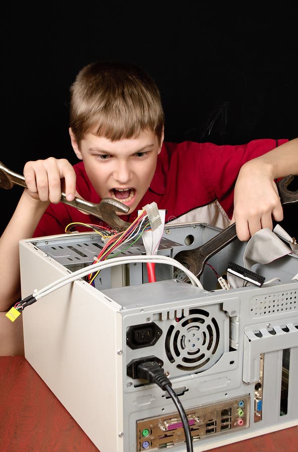 Reparieren Sie Ihren Computer. Stockbild - Bild von unterstützung ...
