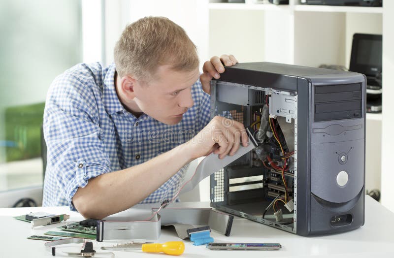 Computer Repair stock photo. Image of working, customer - 33211098