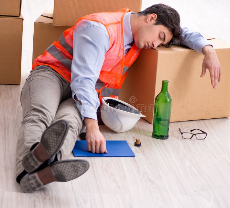 Repartidor Borracho En El Trabajo Foto de archivo - Imagen de apego ...