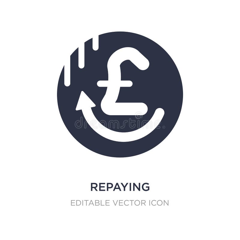 Repaying Icon Vector Isolated on White Background, Repaying Sign , Line ...