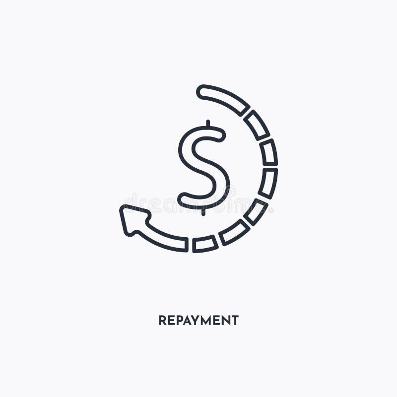 Repayment Icon Outline Style. Thin Line Creative Repayment Icon for ...