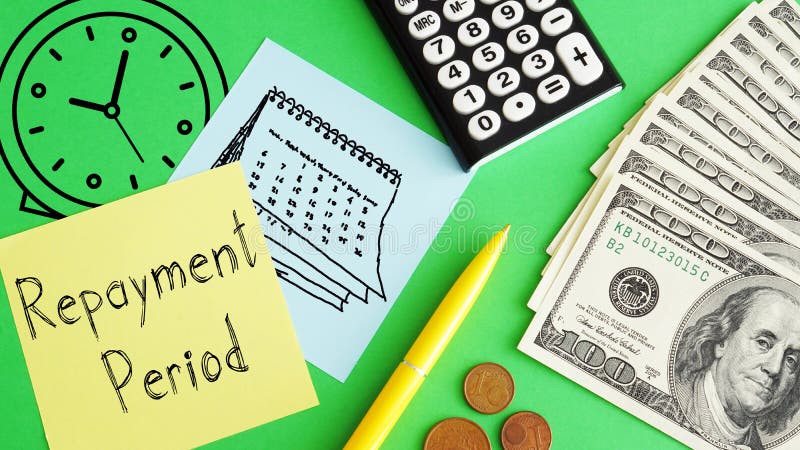 Repayment Period is Shown Using the Text Stock Image - Image of ...