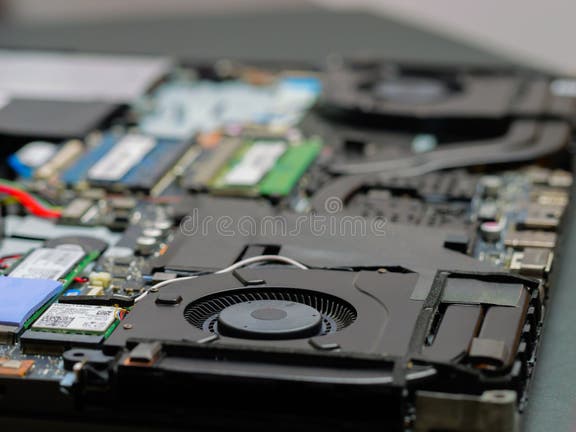 CPU Ventilation Cooling System. Stock Image - Image of notebook, clean ...