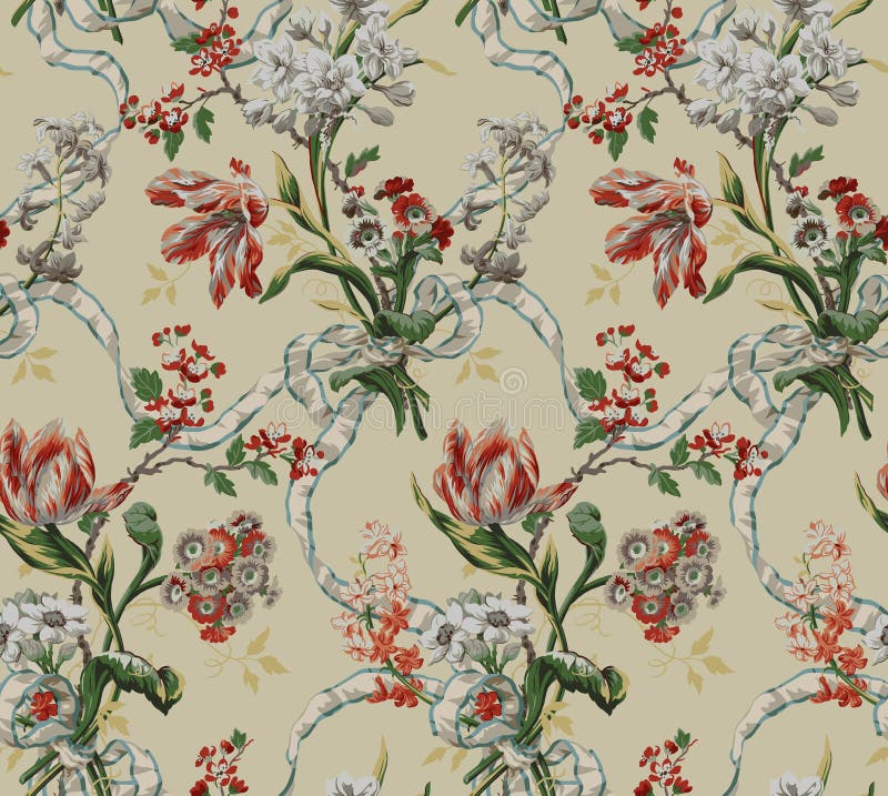 Floral ribbon Illustration stock illustration. Illustration of ribbon ...