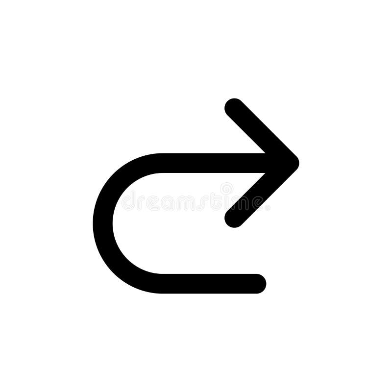 Repeat black glyph ui icon stock vector. Illustration of action - 254404595