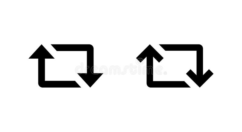 Repeat Button Icon in Generic Style. Retweet Arrow Sign Symbol Stock ...
