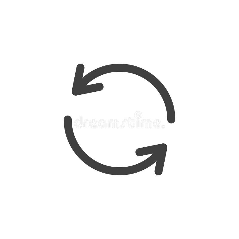 Repeat Button Filled Outline Icon Stock Illustration - Illustration of ...