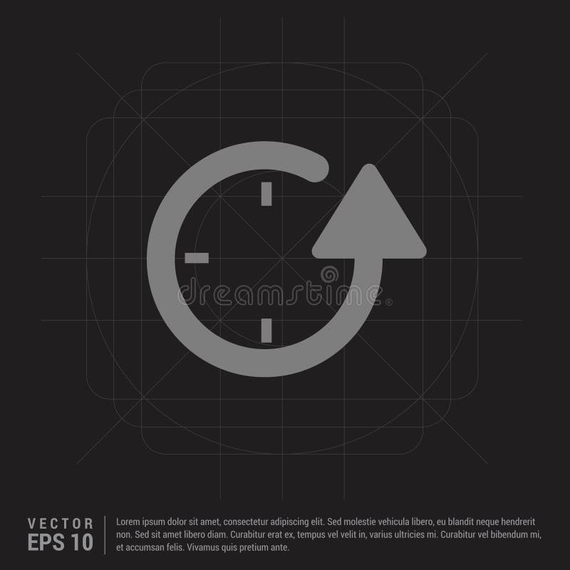 Repeat Clock Icon - 3d Blue Button Stock Vector - Illustration of sign ...