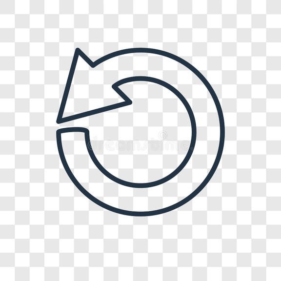 Repeat Concept Vector Linear Icon Isolated on Transparent Background ...