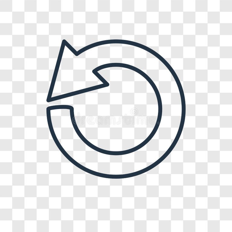 Repeat Concept Vector Linear Icon Isolated on Transparent Background ...