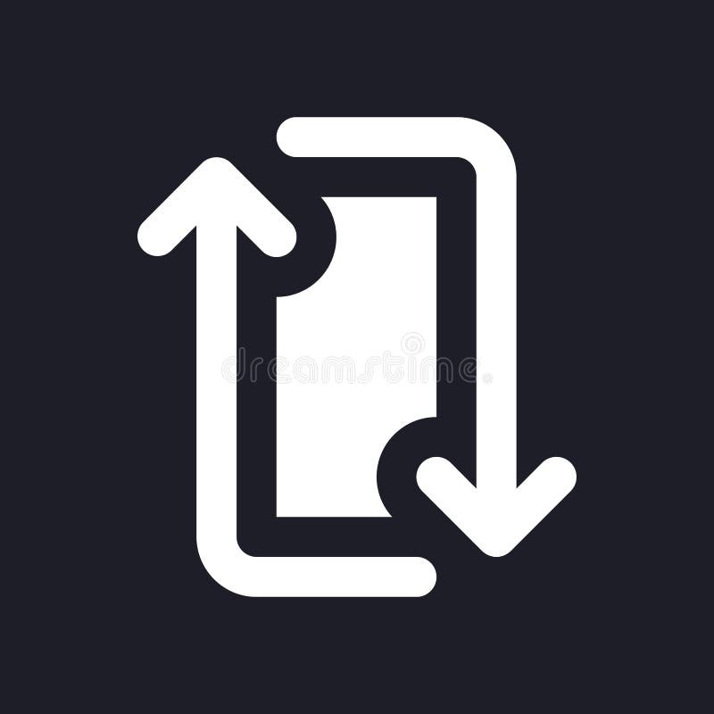 Repeat Dark Mode Glyph Ui Icon Stock Vector - Illustration of glyph ...