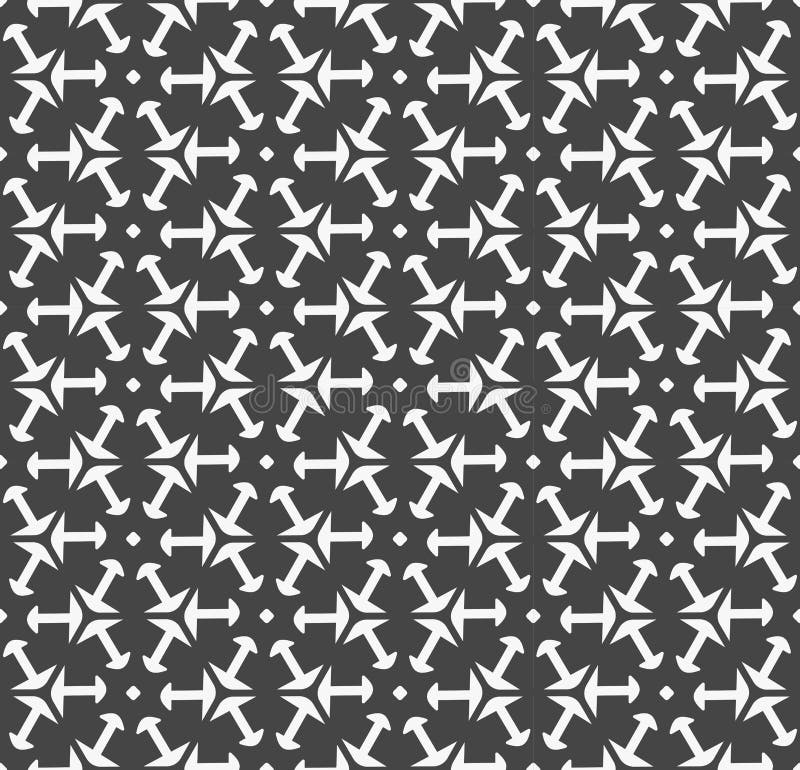 Repeat Retro Graphic Silver Art Pattern. Repetitive Ramadan Vector ...