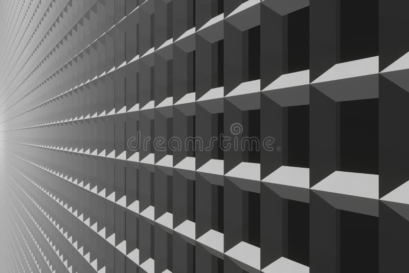 Repeat Geometric Triangle Mosaic Gray, Visualization 3D Render ...