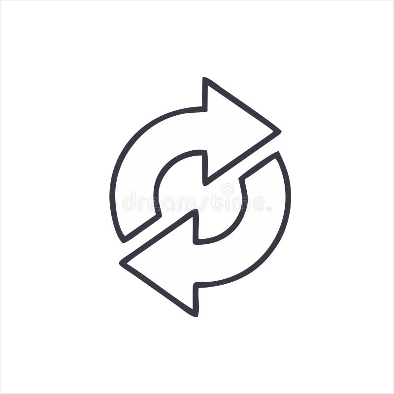 Repeat Icon Isolated on White Background. Repeat Icon in Trendy Design ...