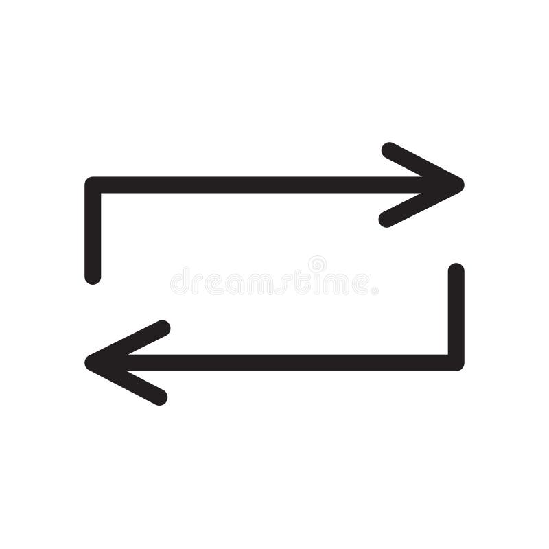 Repeat Icon Vector Sign and Symbol Isolated on White Background Stock ...