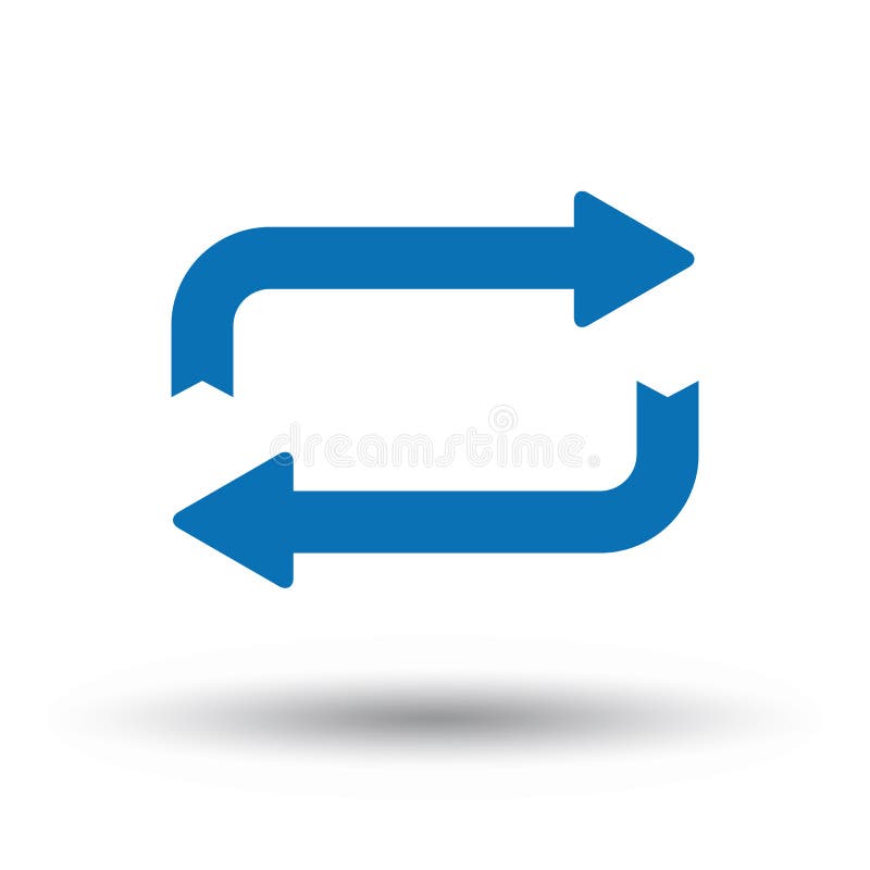 Repeat Icon with Shadow - Vector Illustration - Isolated on Transparent ...