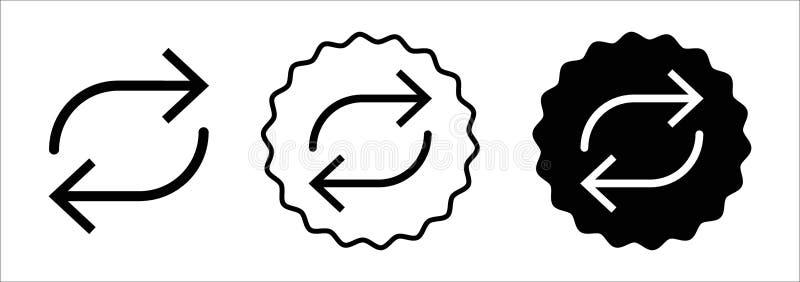 Repeat Icon Symbol Set Collection. Repeat Simple Vector Sign Bundle ...