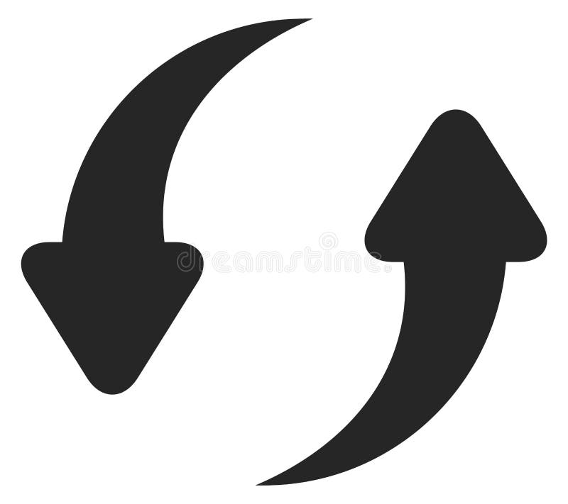 Repeat Icon. Two Black Arrow Stock Vector - Illustration of icon ...